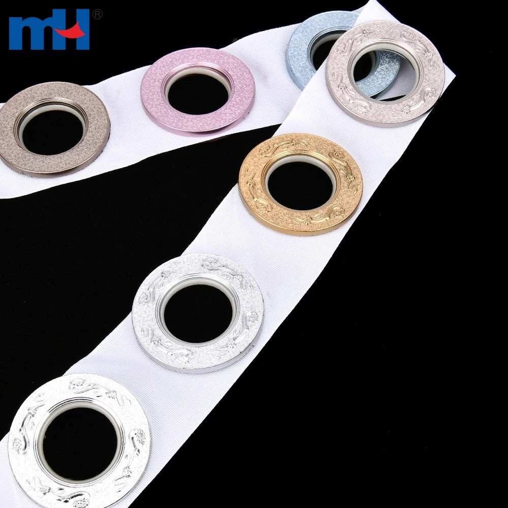 40mm Plastic Roman Pole Curtains Rings Eyelets