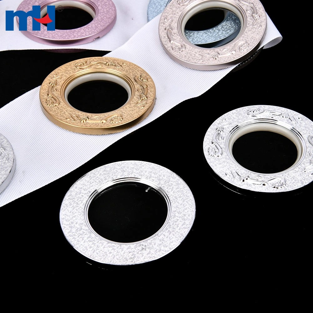 40mm Plastic Roman Pole Curtains Rings Eyelets