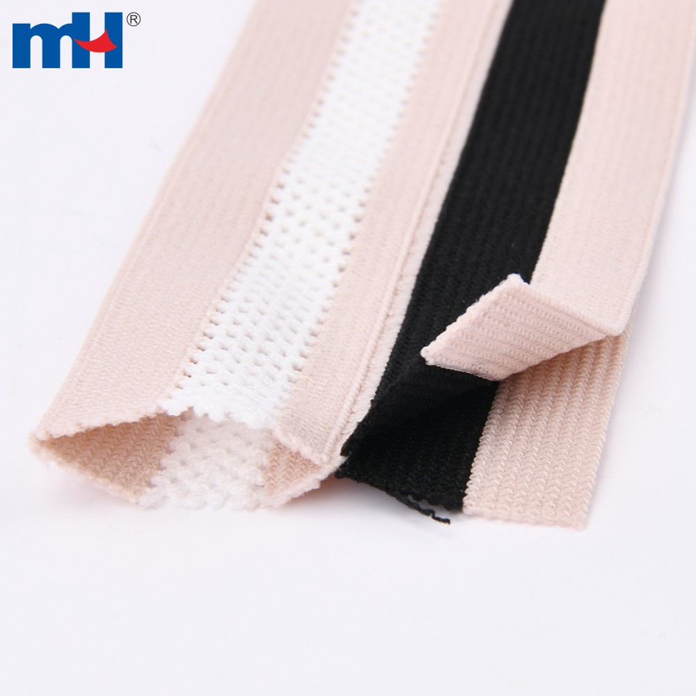 Wholesale Peach Skin/Black/White Stripes Y-Fold Knitted Elastic Binding ...