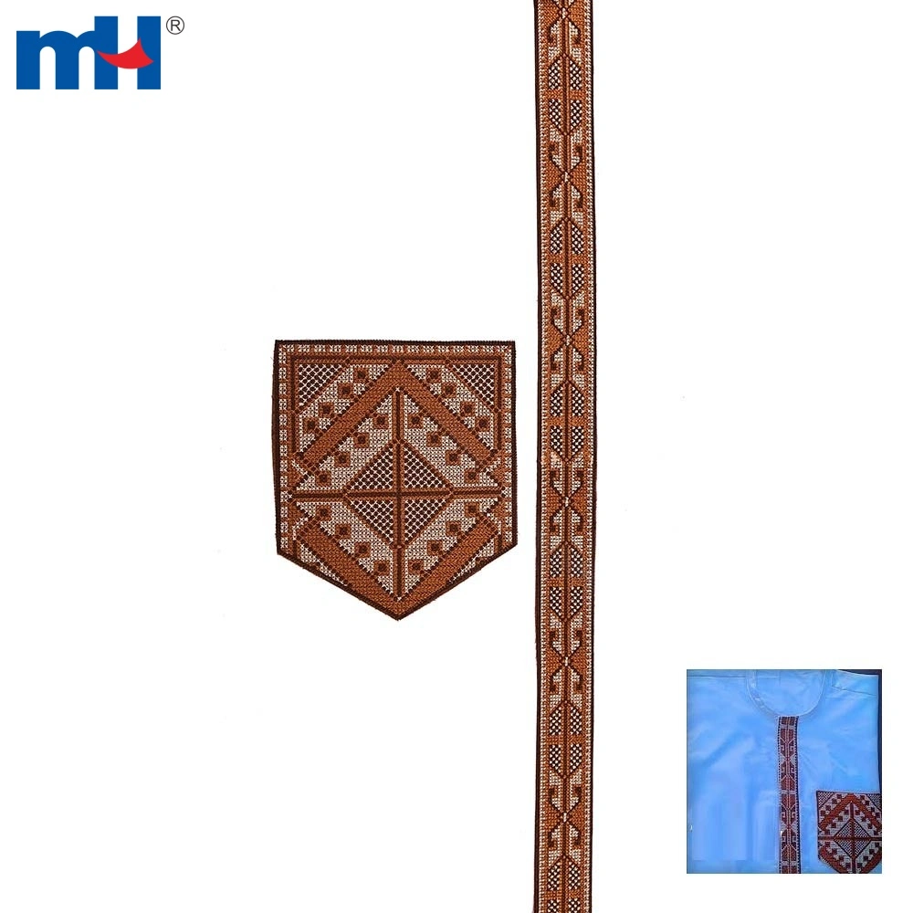 Cross Stitch Embroidery Pattern African Kaftan Full Placket and Pocket