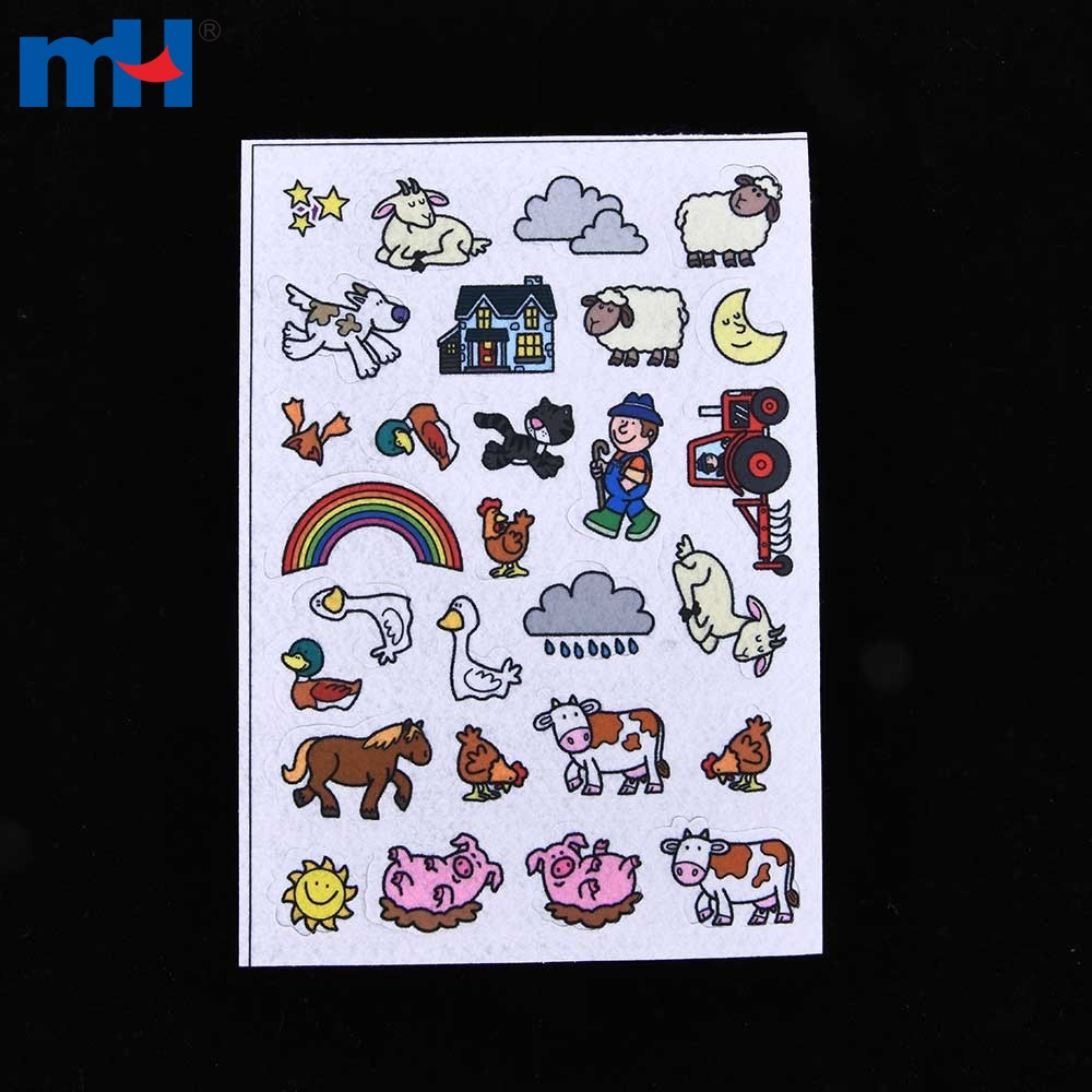 28 Pieces Farmhouse Themed Farm Play Felt Stickers