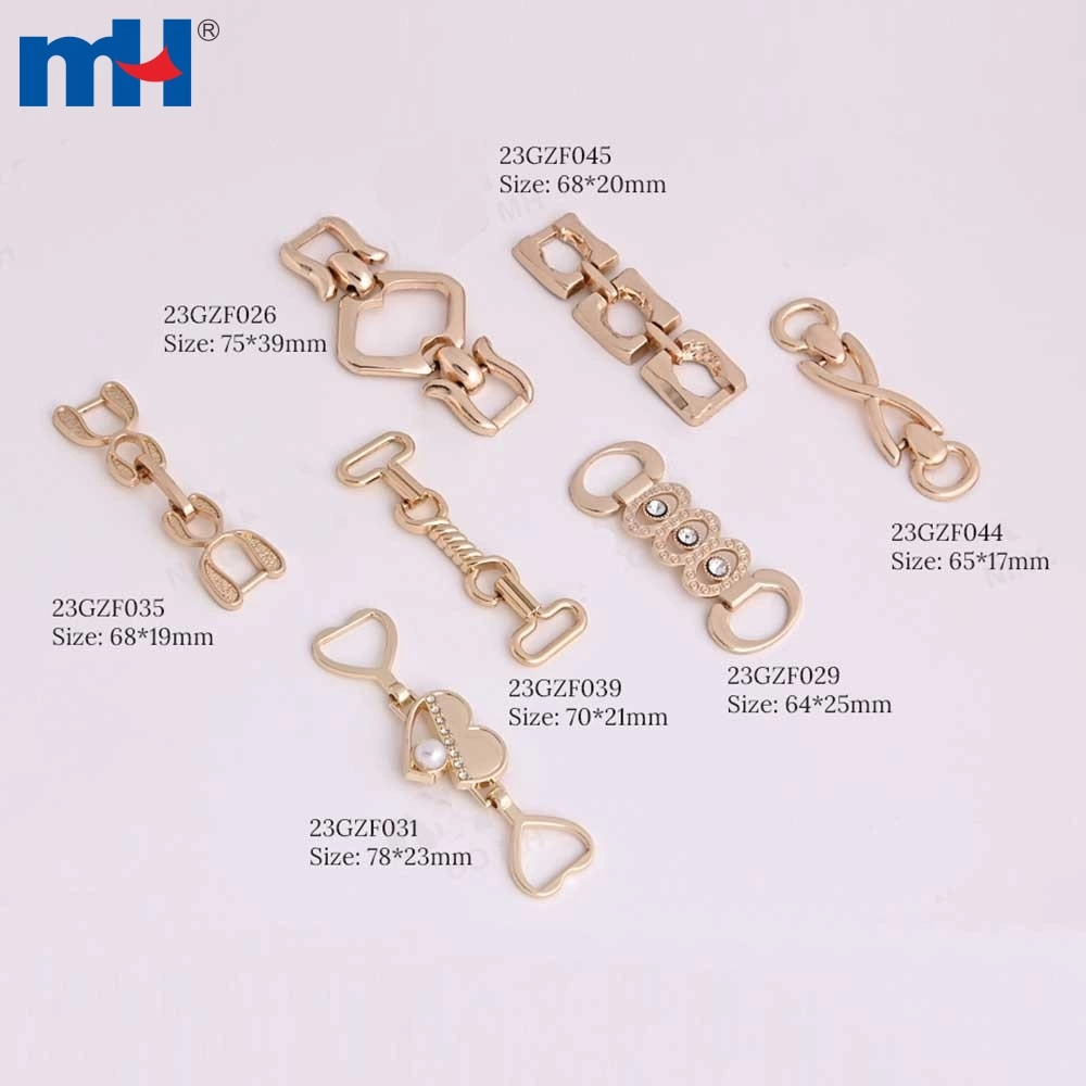 Decorative Alloy Metal Shoe Chain Buckle Hardware