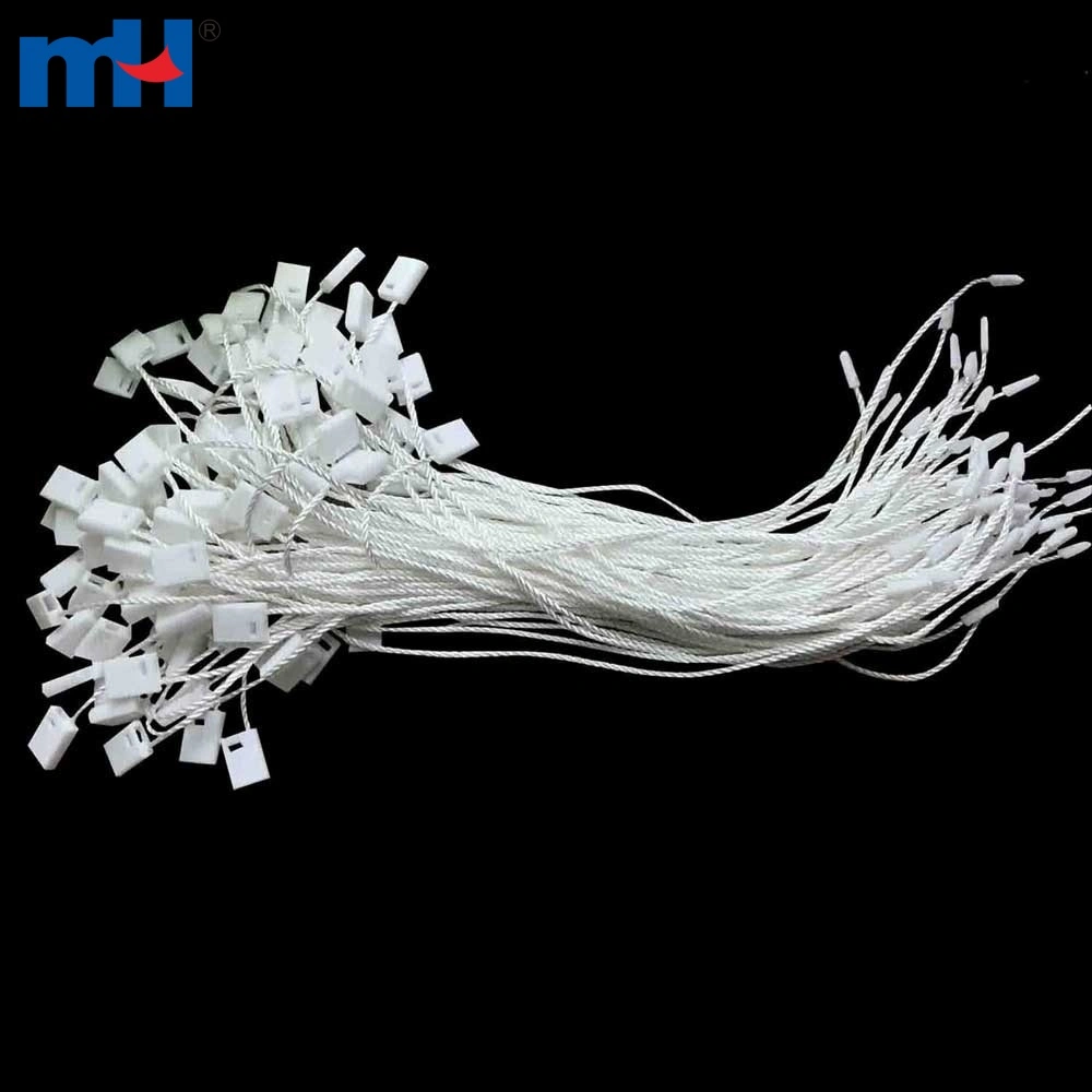 White Polyester String Hang Tag Pin Loop Tie | Ningbo MH Wholesale