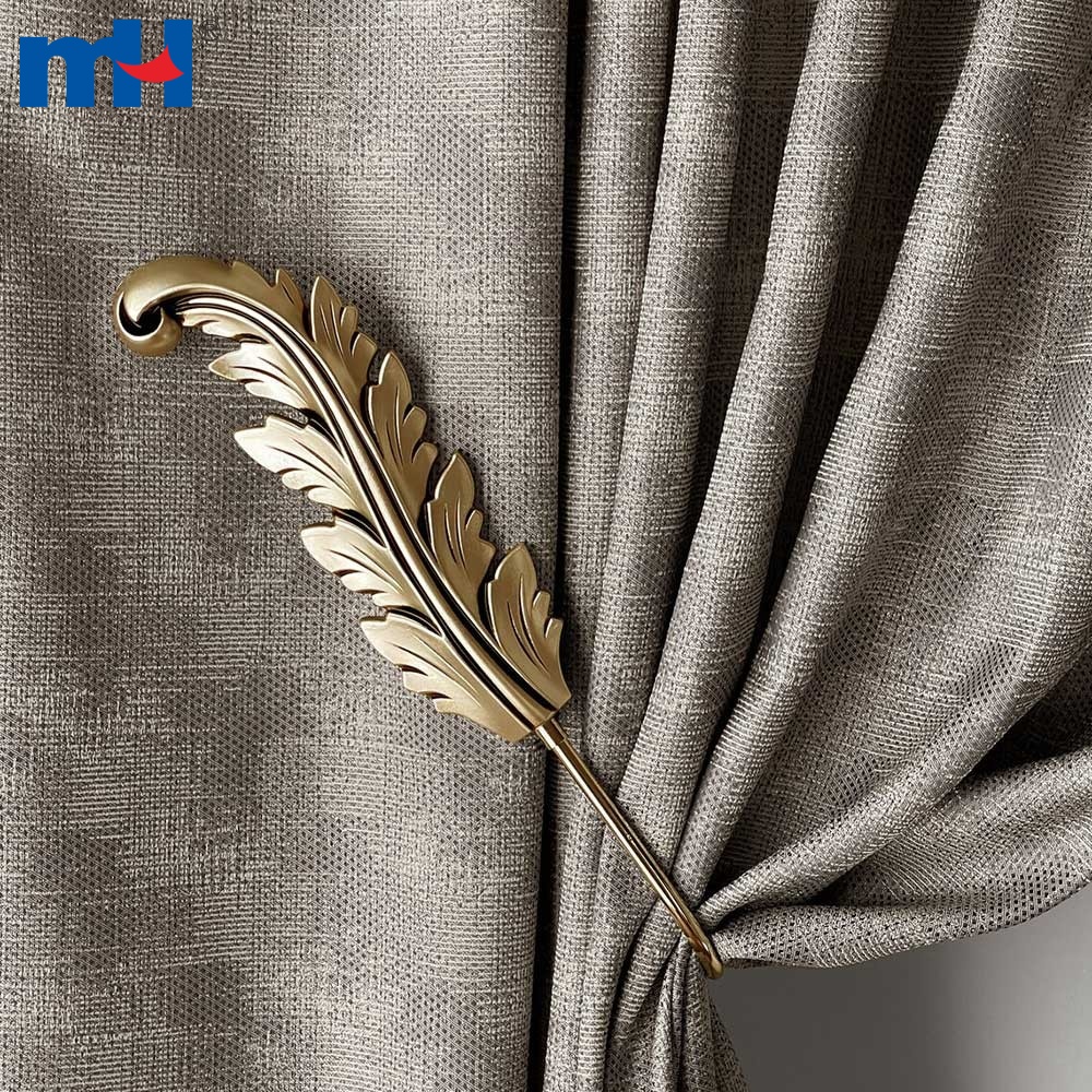 Wall-mounted Gold Leaf Tieback Curtain Holder | Curtain Accessories