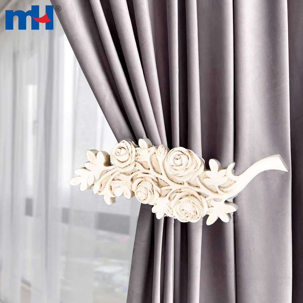 Flower Leaf Wall Curtain Holder Tiebacks Drapery Hardware