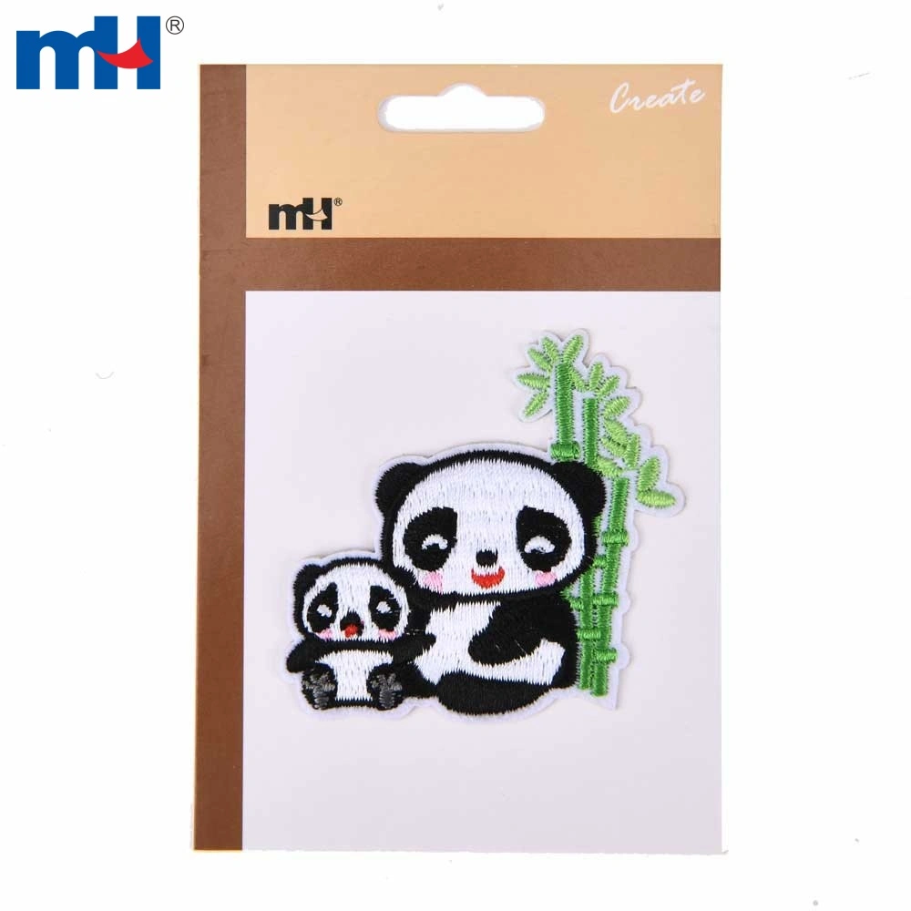Custom Cute Panda Embroidery Patches Applique Iron on/Sew on