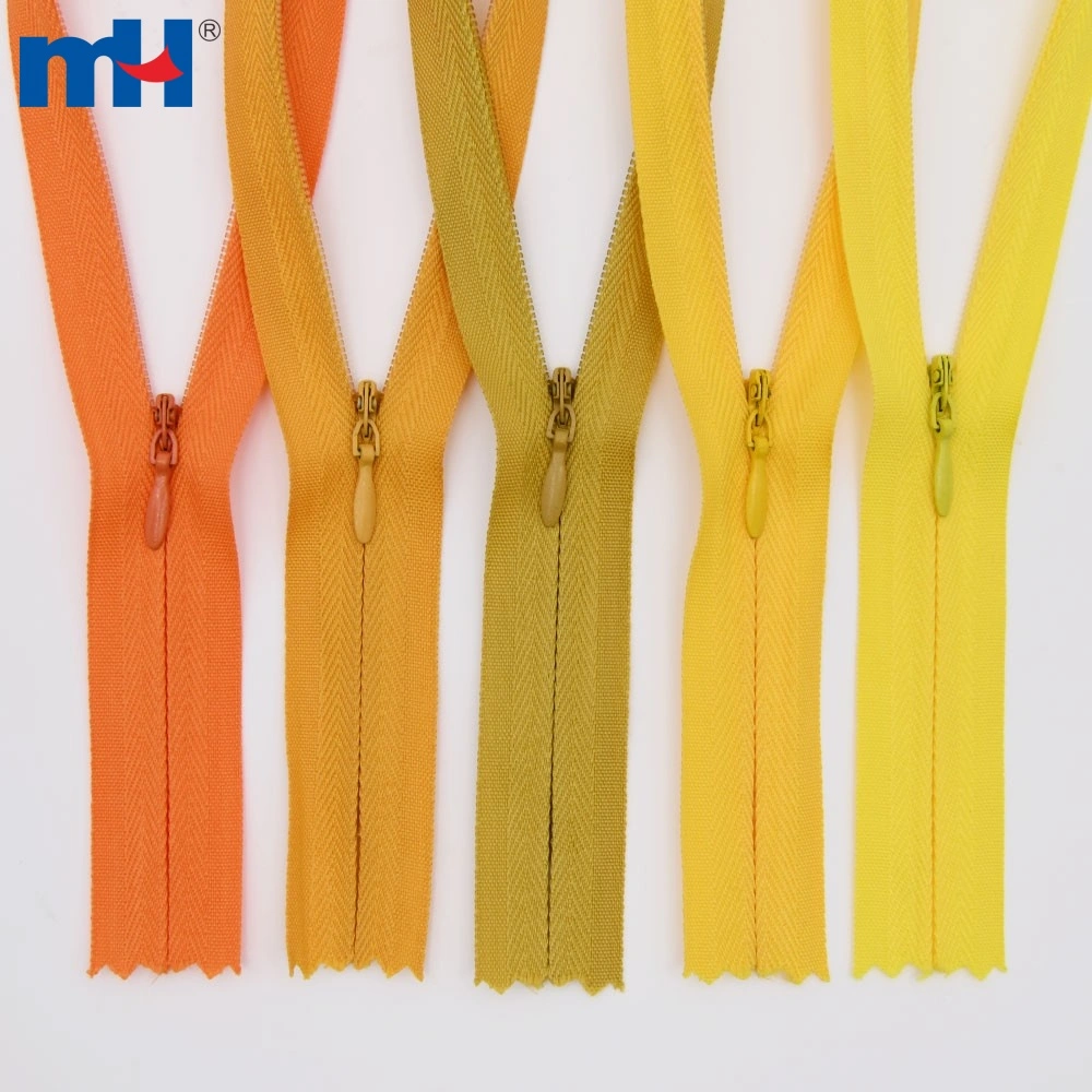 MH Export 3# Invisible Zipper, Fabric Tape, C/E, A/L Water Drop Puller