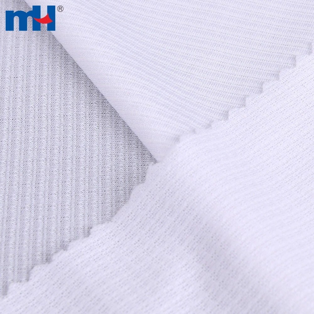 100% Polyester Blenched Jacquard Single Jersey Weft Knit Fabric