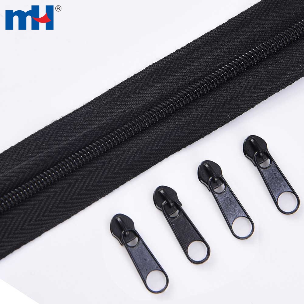 #5 Continuous Nylon Coil Upholstery Zipper with Non-lock Sliders