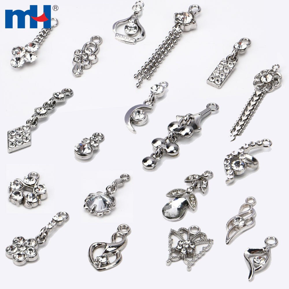 Custom Zinc Alloy Metal Charm Pendants for Bra Underwear Decoration