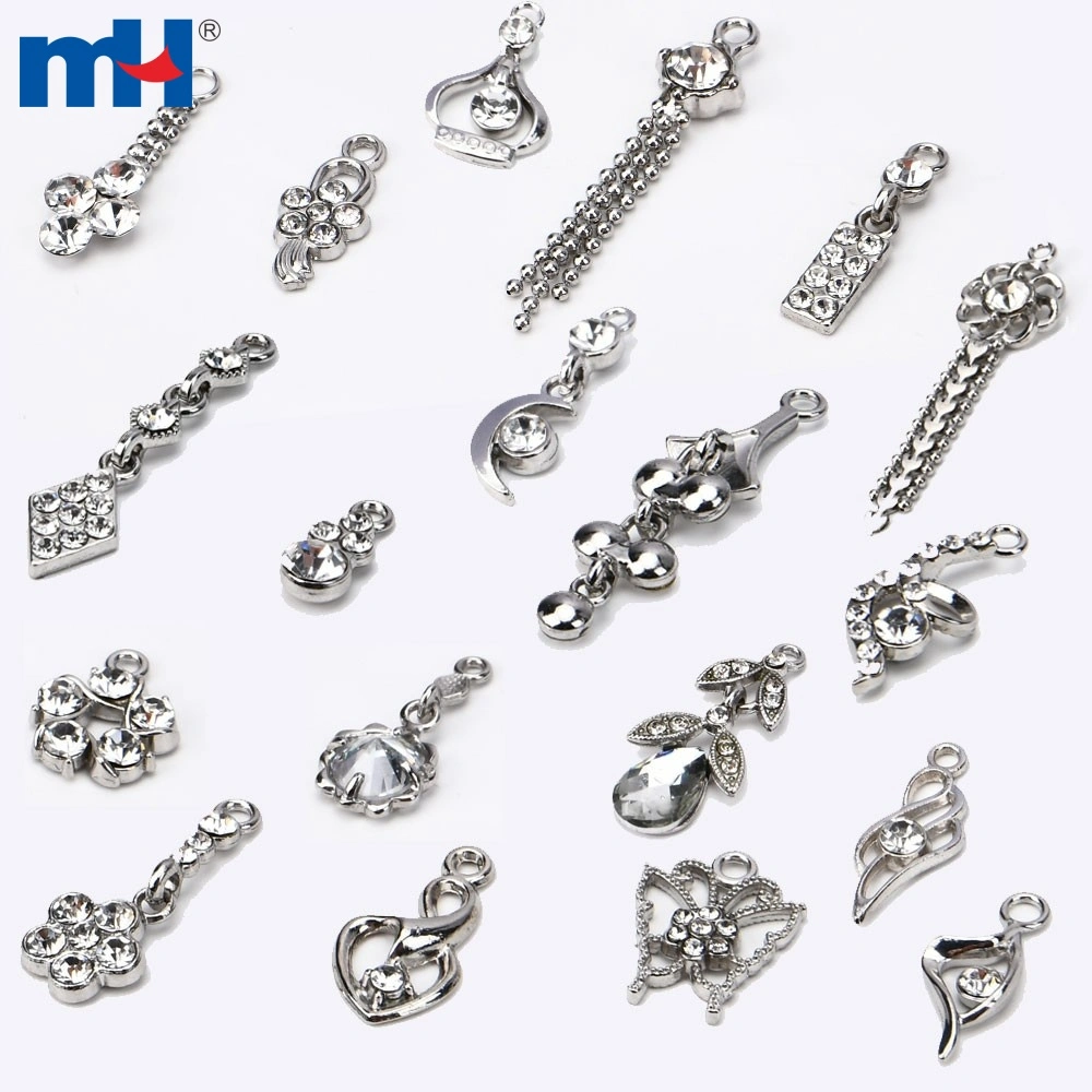 Custom Zinc Alloy Metal Charm Pendants for Bra Underwear Decoration