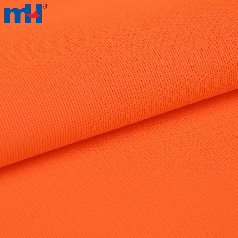 MH 100% Polyester Orange Interlock Fabric for Athletic Soccer T-shirts