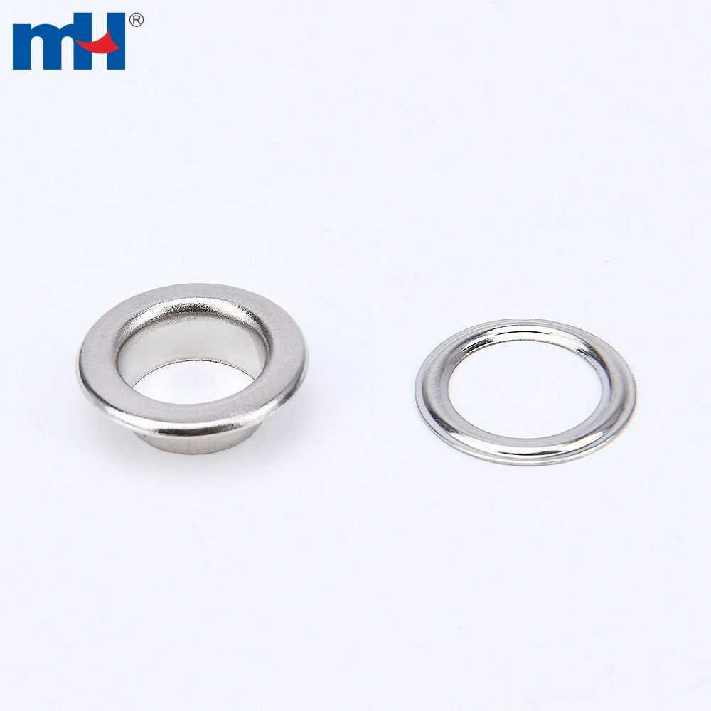 Inner Diameter 10mm Flat Surface Eyelet Grommet with Washer - Silver