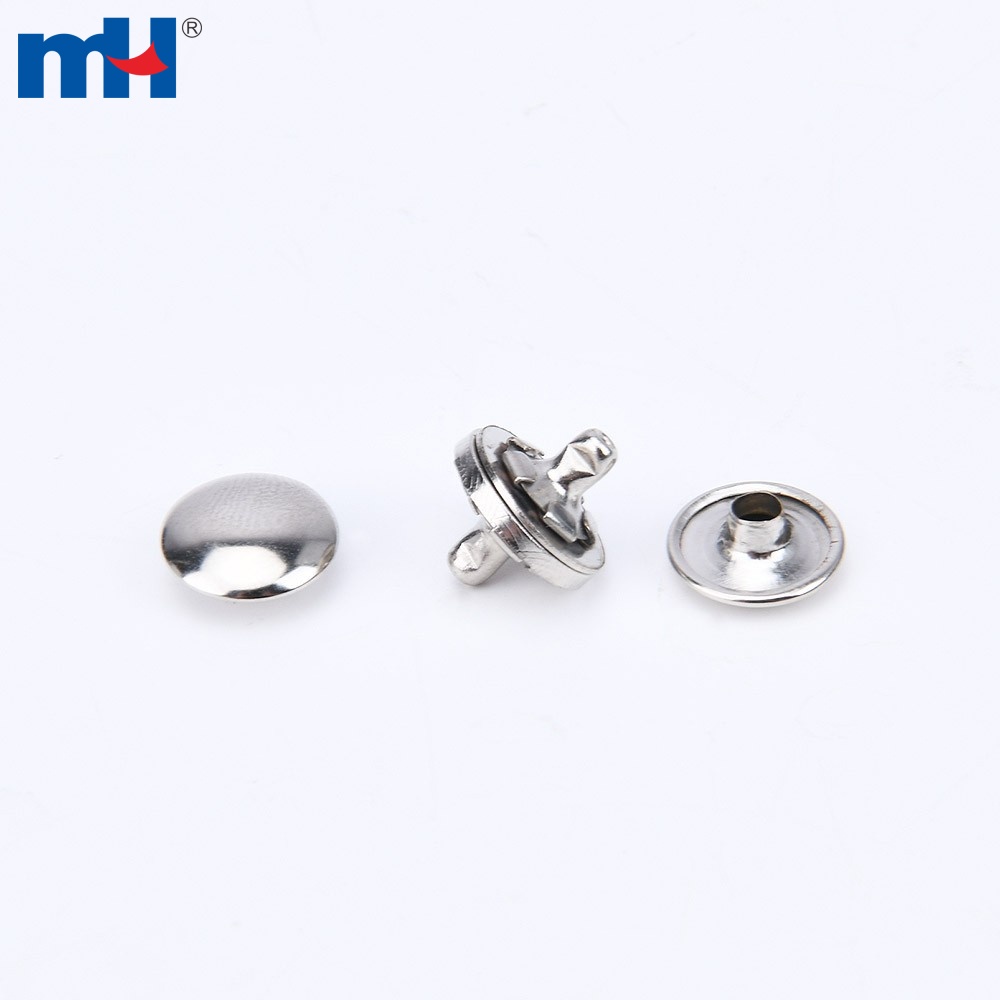 14mm Super Thin Double Rivets Magnetic Snap Fastener Button for Purse