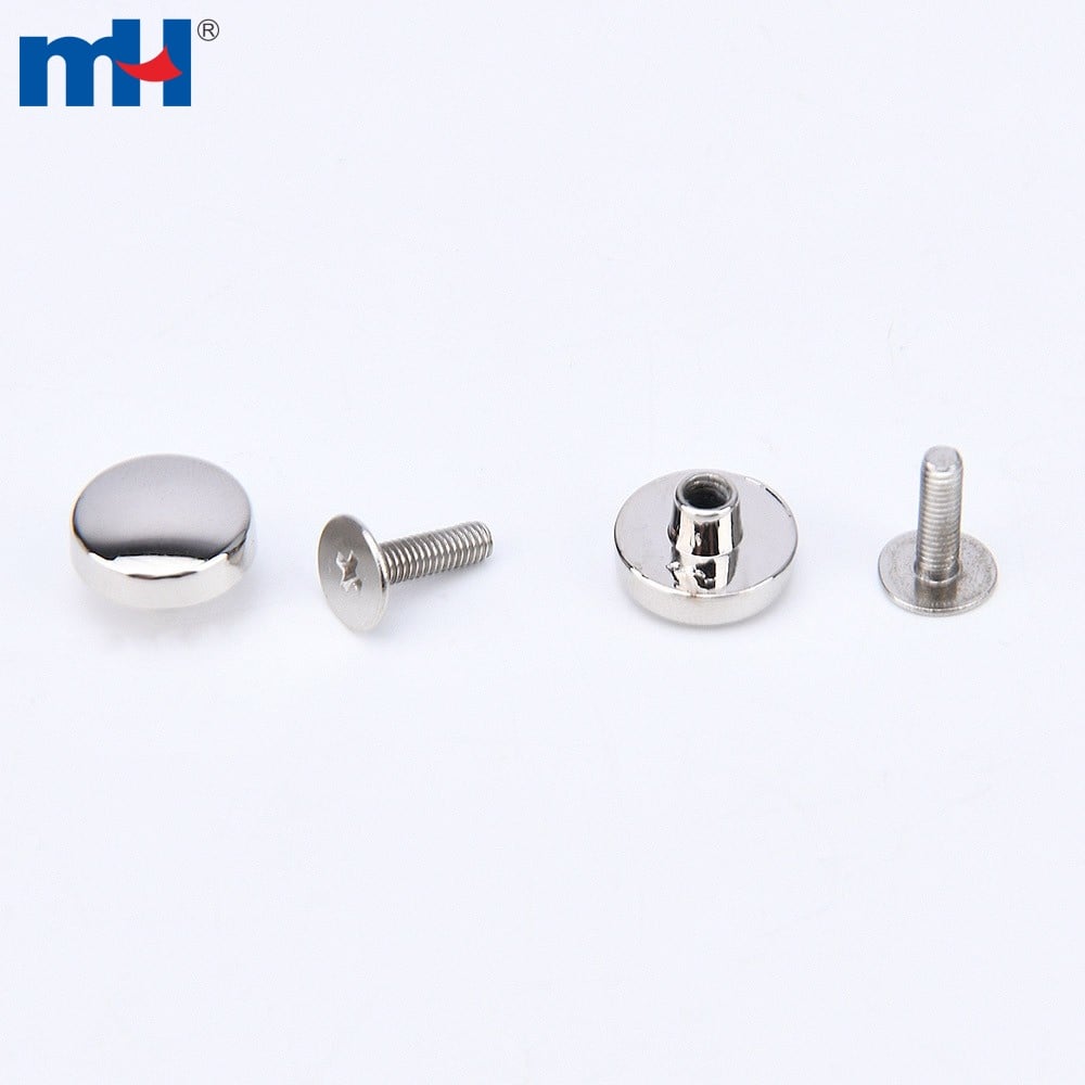 Zinc Alloy Chicago Screw Rivets Flat Cap Screw Posts Stud for Leather Bags