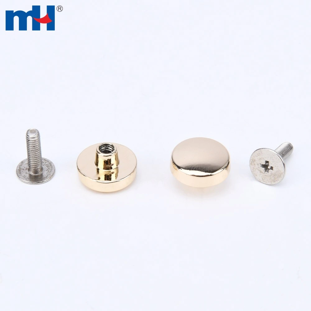 Zinc Alloy Leather Screw Rivets Flat Cap Screw Posts Stud for Handbags