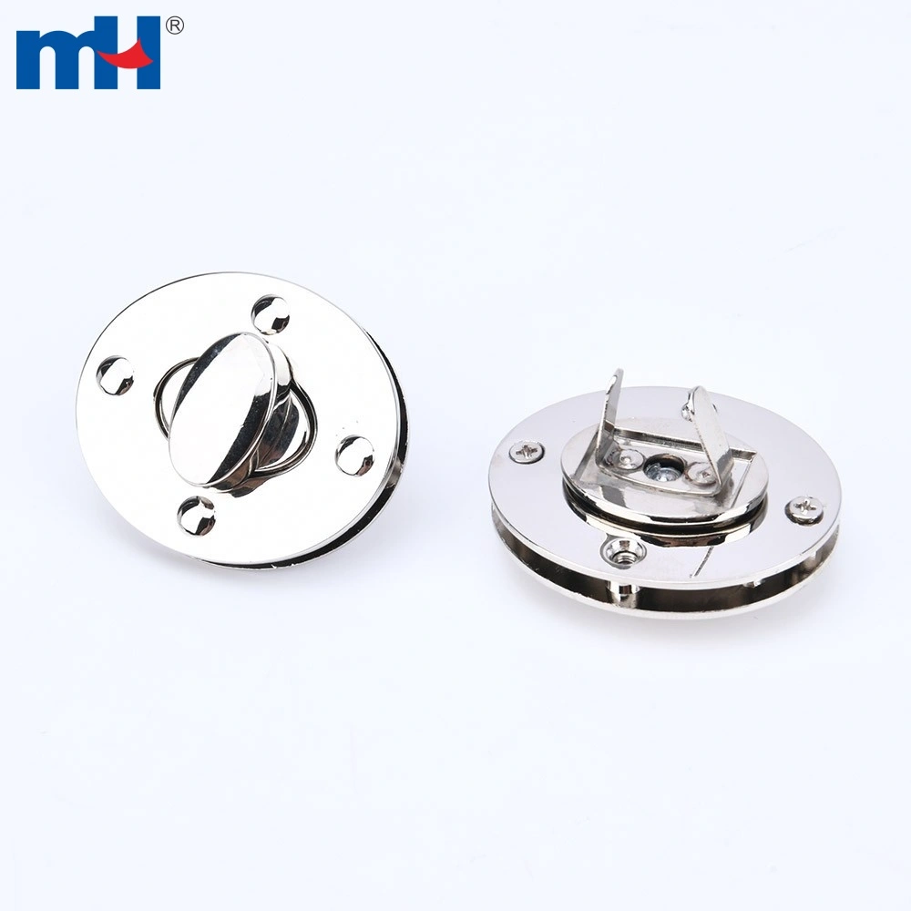Zinc Alloy Oval Turn Locks for Purse Bags Hardware