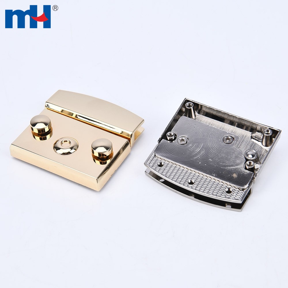 Rectangle Press Lock Clasp Purse Hardware
