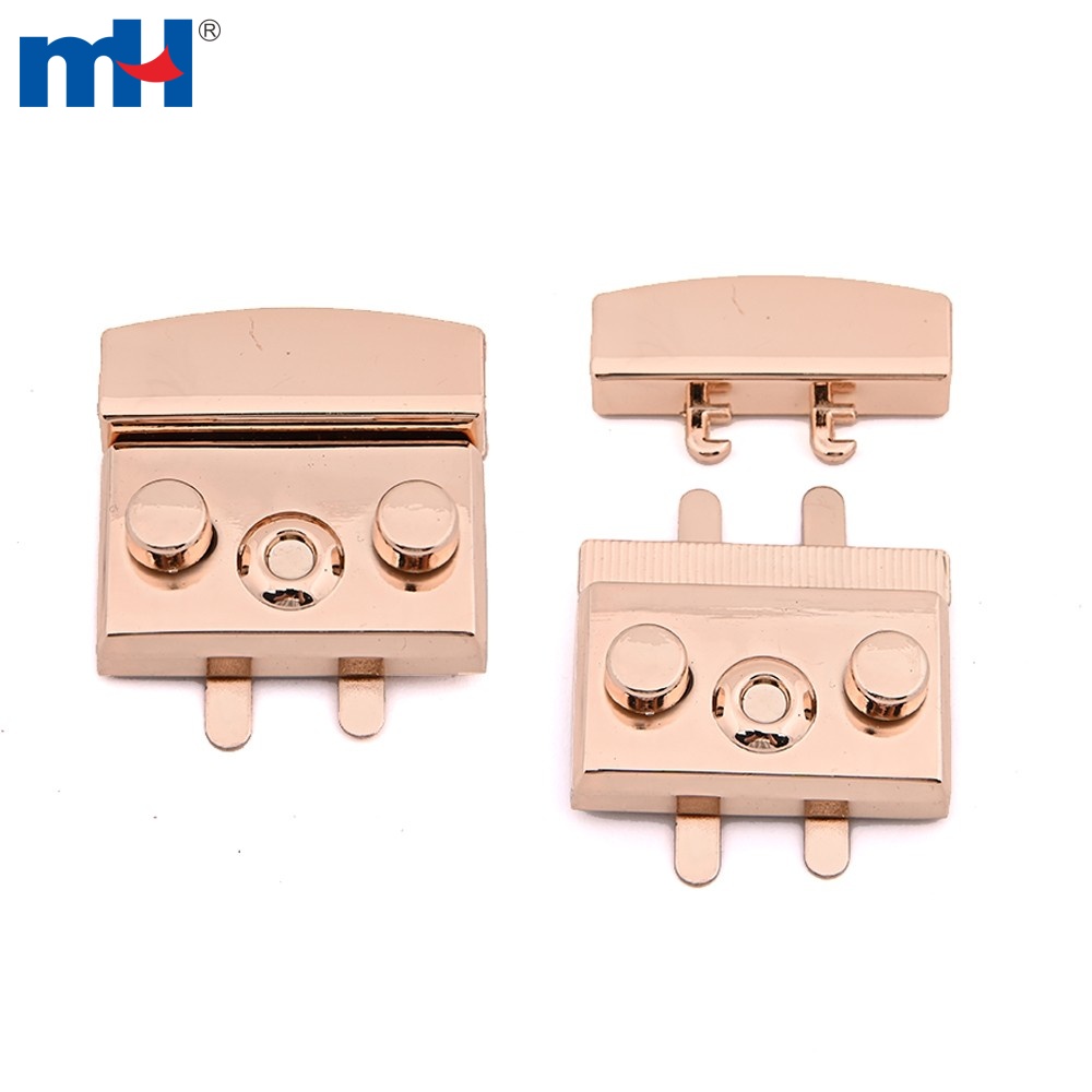 Rectangle Press Lock Clasp Purse Closure Hardware
