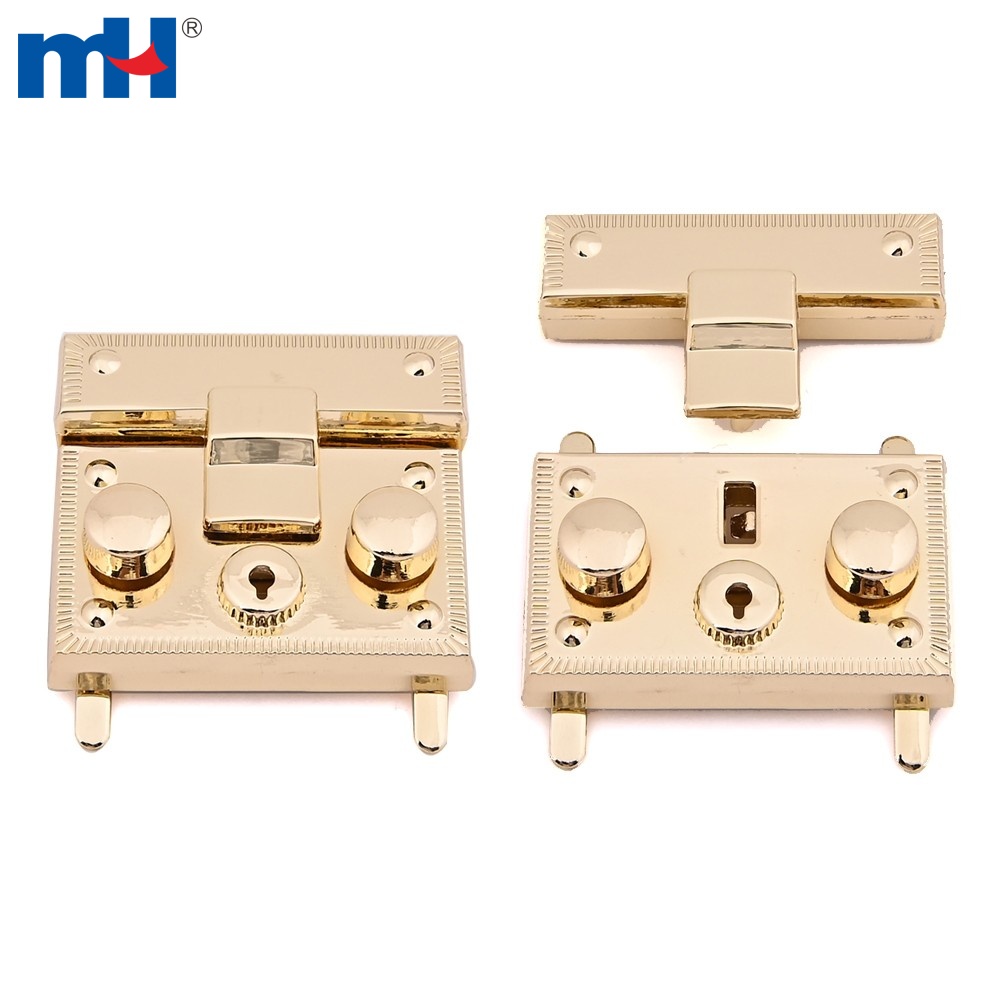 Rectangle Press Lock Clasp Purse Closure Hardware