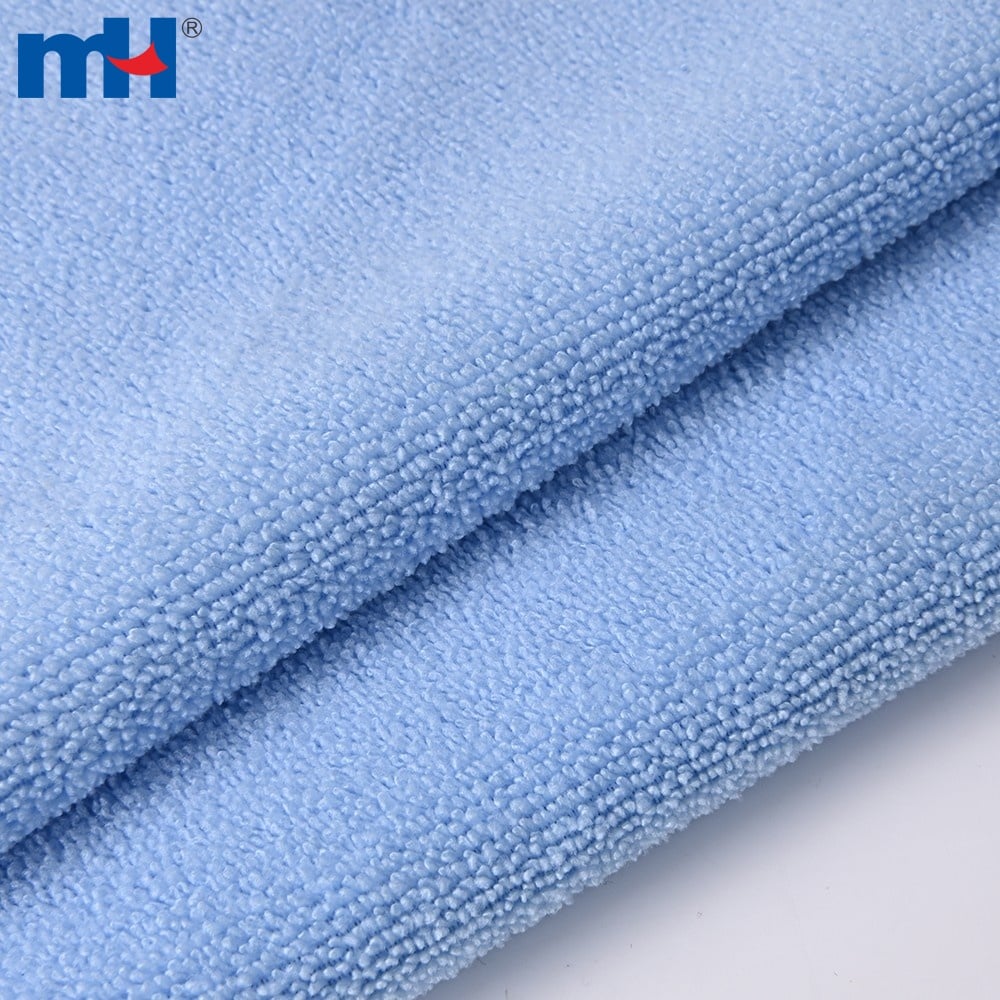 100% Polyester Microfiber Cleaning Cloth Material - Blue