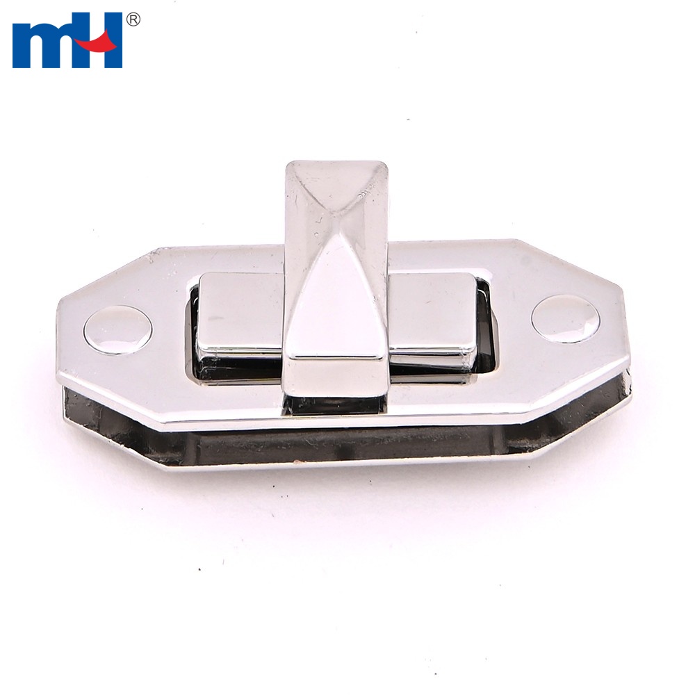 Metal Rectangle Twist Turn Lock Bag Handbag Hardware