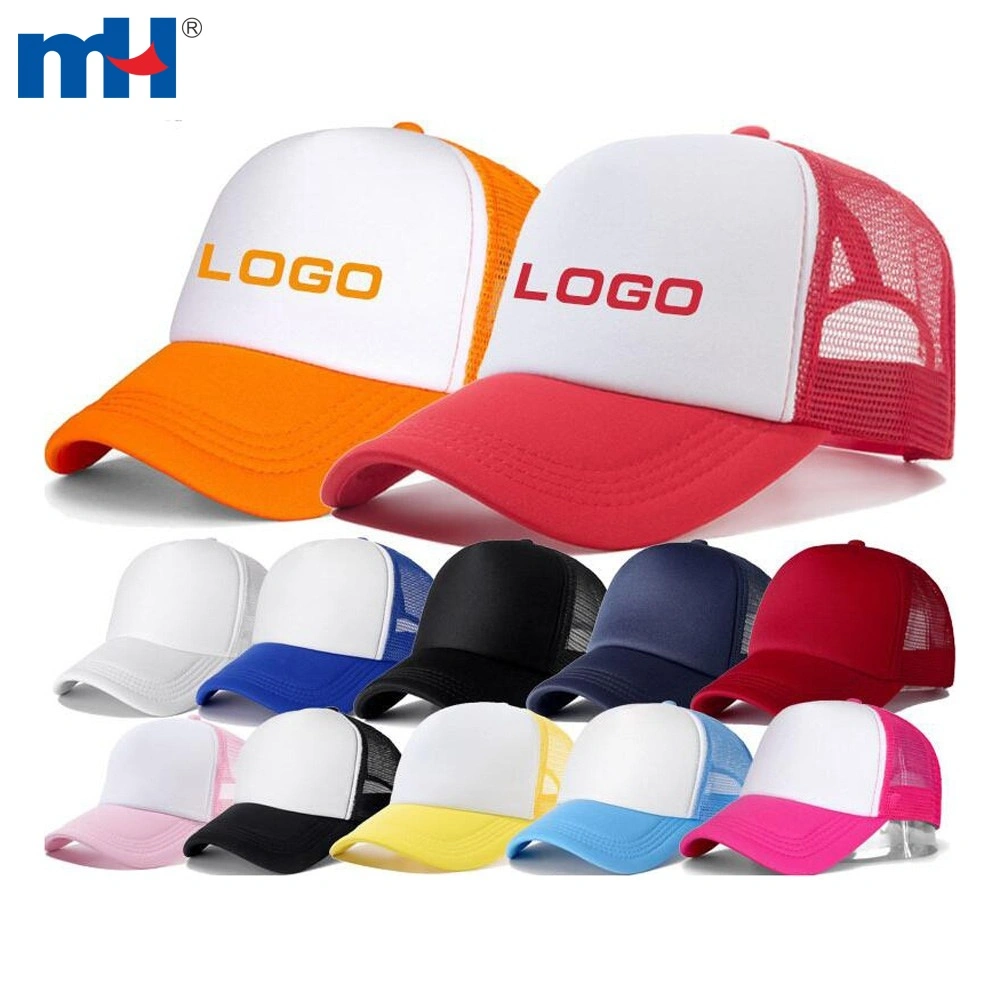 Custom Logo Mesh Back Foam Front Plain Trucker Cap | MH