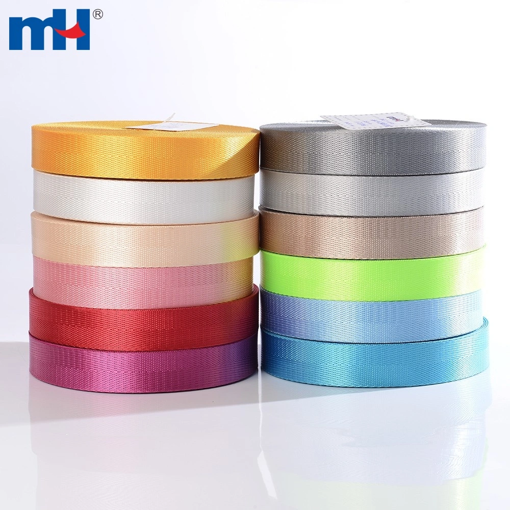 Wholesale Coloured Polyester Webbing for Bag Strap from China MH