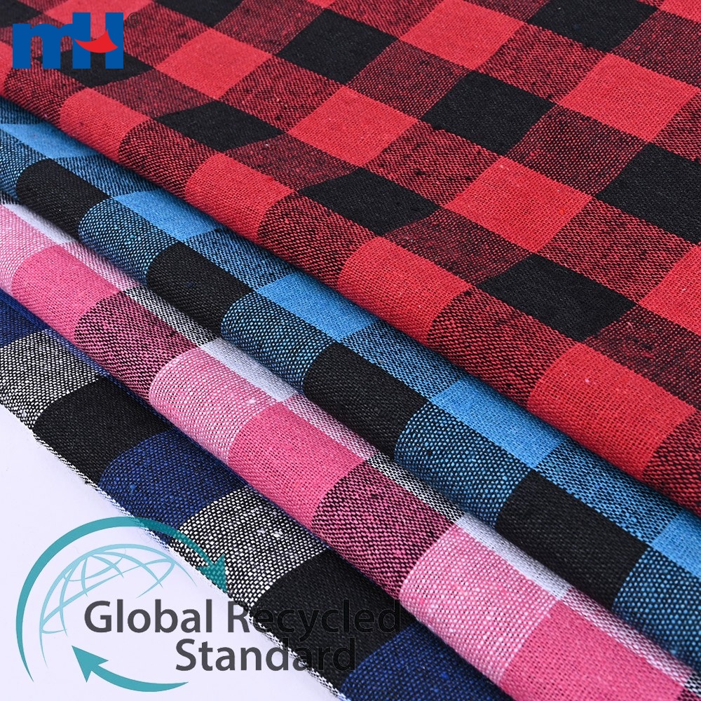 Yarn Dyed Recycled TC 65/35 Check Fabrics for School Uniform and Skirts