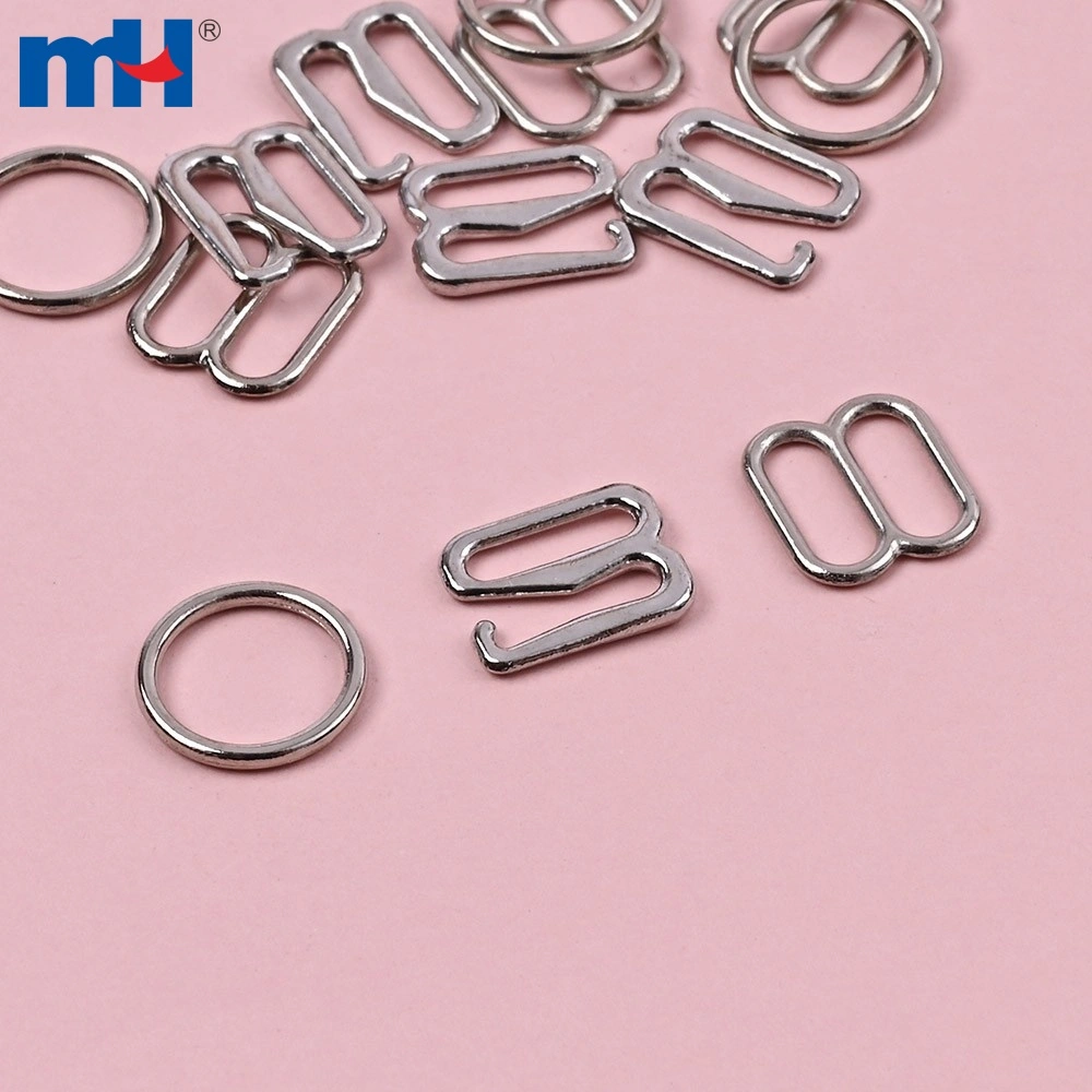 8mm Zinc Alloy Bra Strap Rings and Sliders