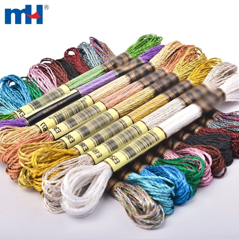 19 Colors Metallic Embroidery Floss 8m*12 Strands