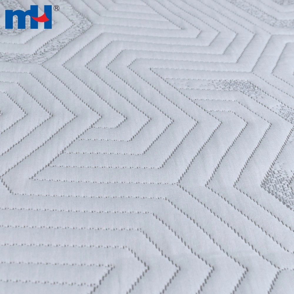 350gsm 100% Polyester Geometric Jacquard Mattress Topper Fabric 220cm