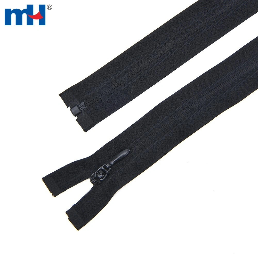 MH Custom No.3 Reverse Nylon Zipper with Cord(4 Line) Waterdrop Puller