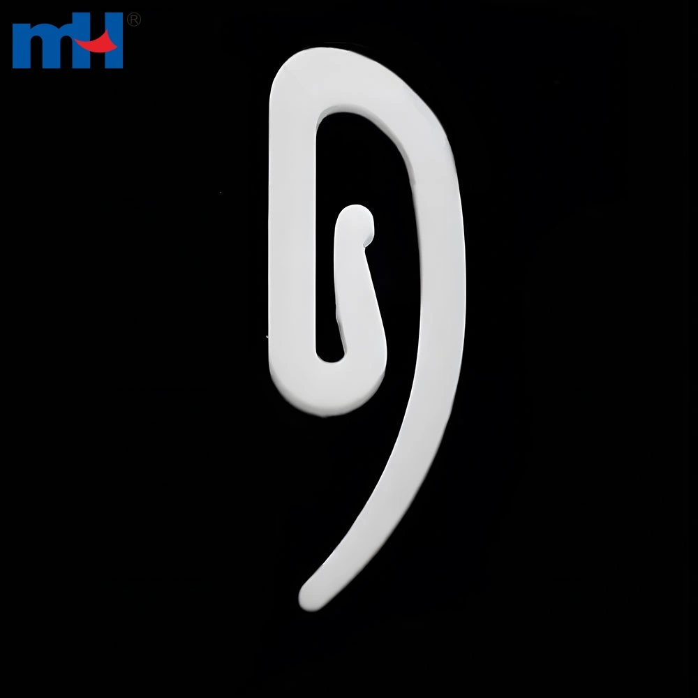 White Plastic Movinig Curtain Hooks