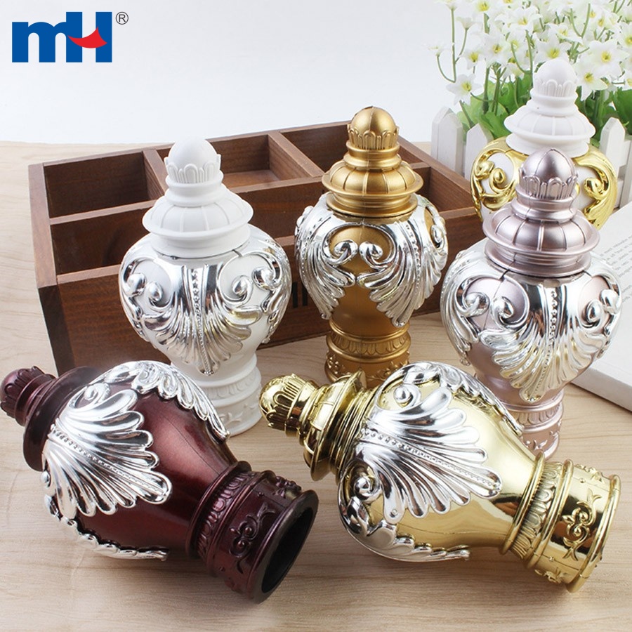 Finials for Curtain Rod | 28mm Plastic Decorative End Cap