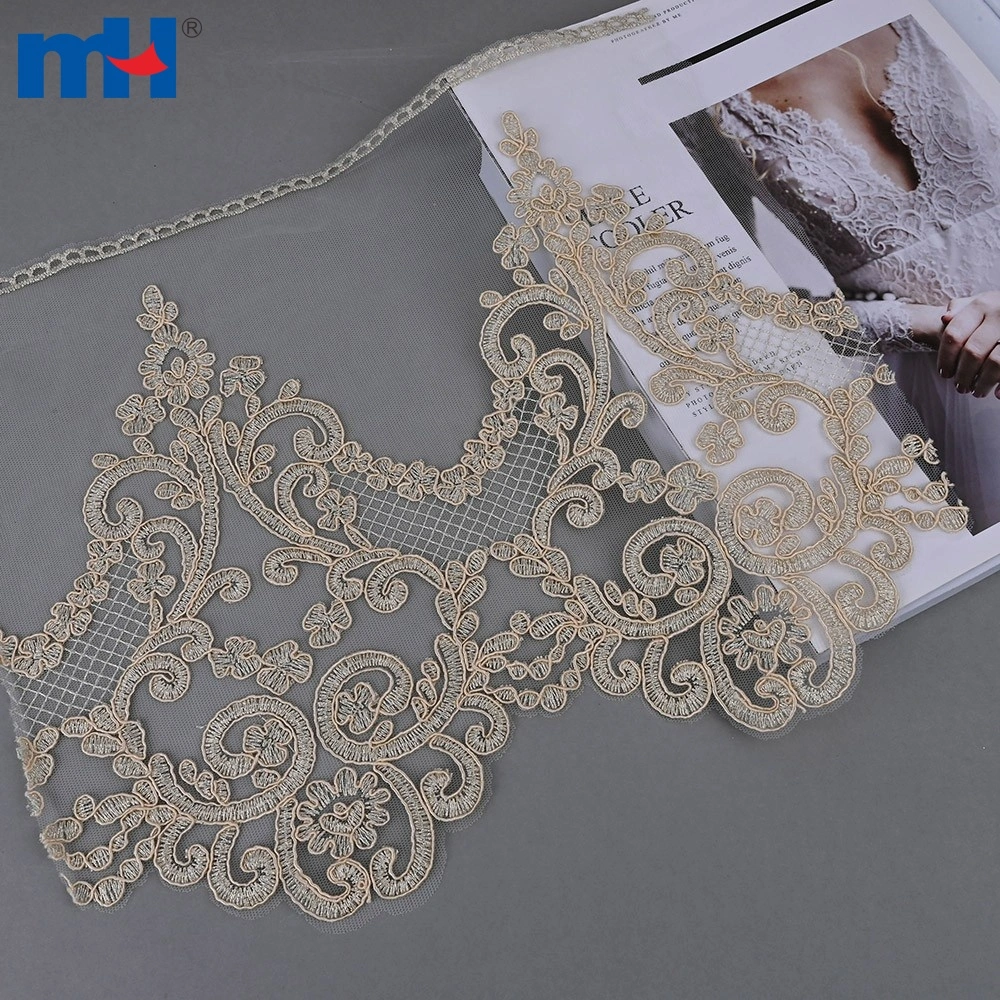 30cm Corded Lace Trim | Elegant Floral Design By MH