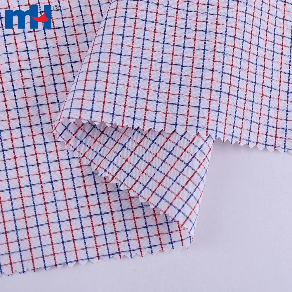 MH Custom CVC 55/45 Checked Fabric for Stylish and Durable Apparel