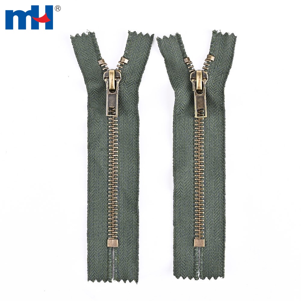 MH 5# Fireproof Metal Zipper – 12cm Closed-End | China Zipper Supplier