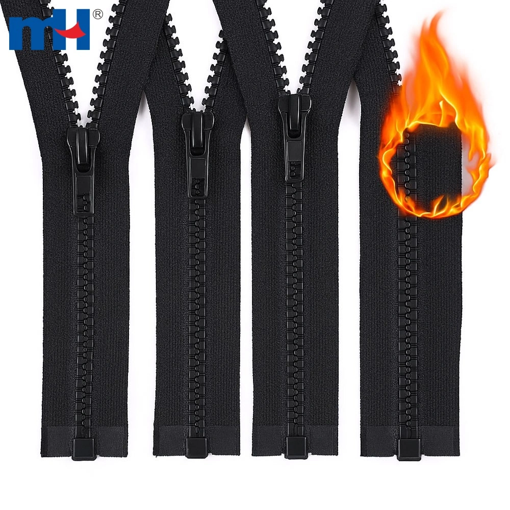 MH 5# Fireproof Resin Zipper – 55cm Open-End | China Zipper Supplier