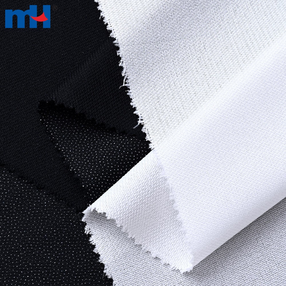 MH Wholesale Polyester Twill Woven Fusible Interlining Fabric