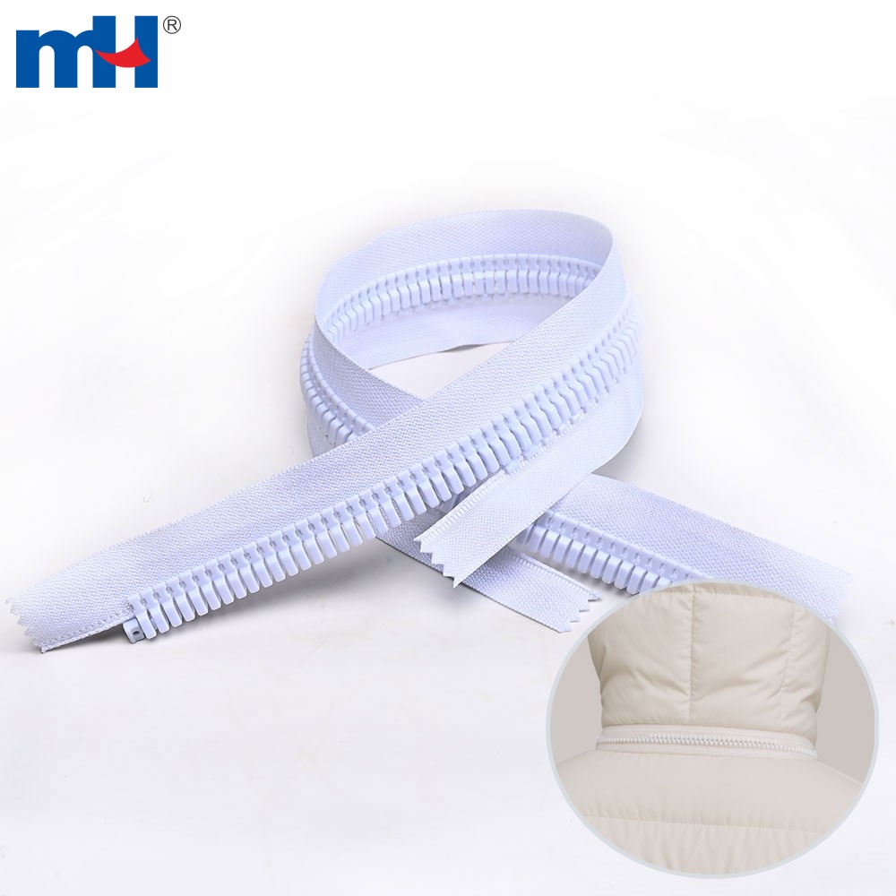 Asymmetrical Sliding Zipper for Down Jacket Hoods | MH Wholesale Supplier