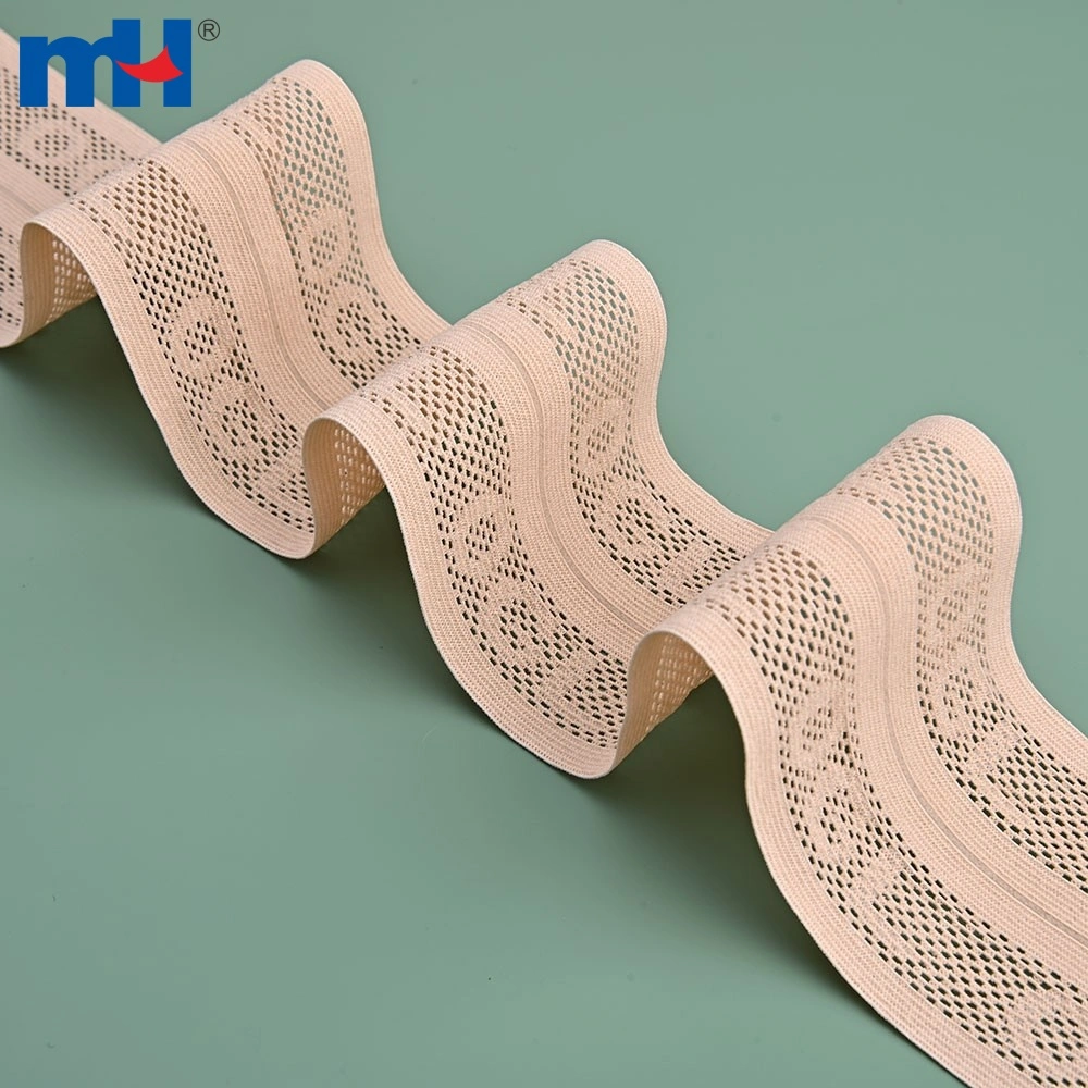 MH Wholesale Supplier 60mm Fancy Net Knitting Elastic Tape