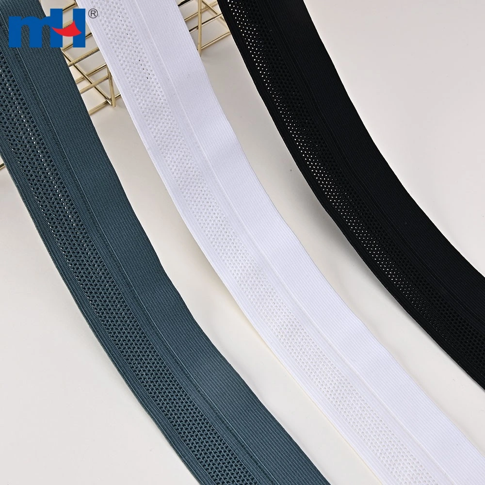 MH Wholesale Polyester Spandex Y Fold Over Mesh Elastic