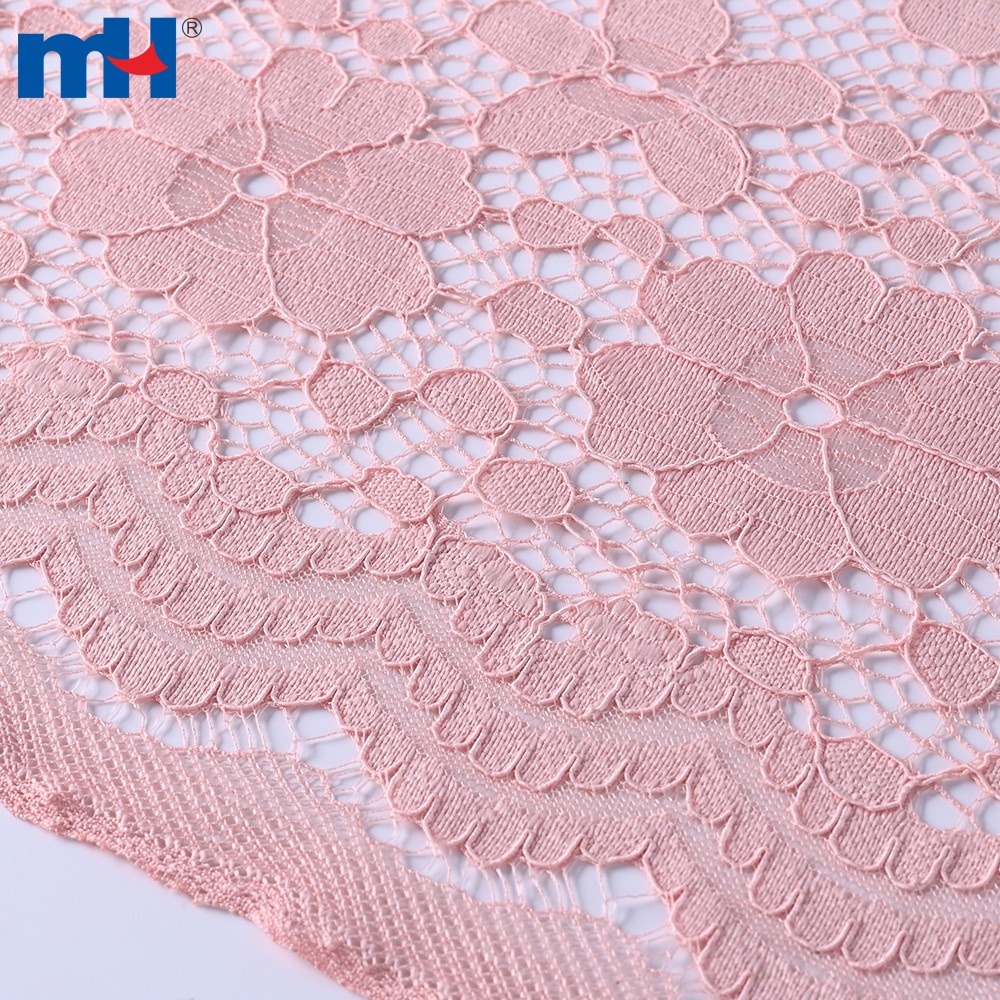 MH Chinese Factory Non-Elastic Tricot Lace Fabric with Floral