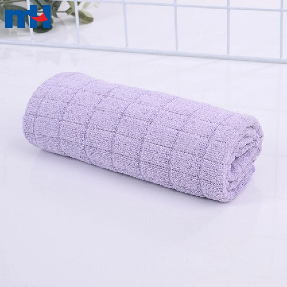 MH Wholesale Checkered Microfiber Towel | 45x65cm 240GSM Weft Knitted