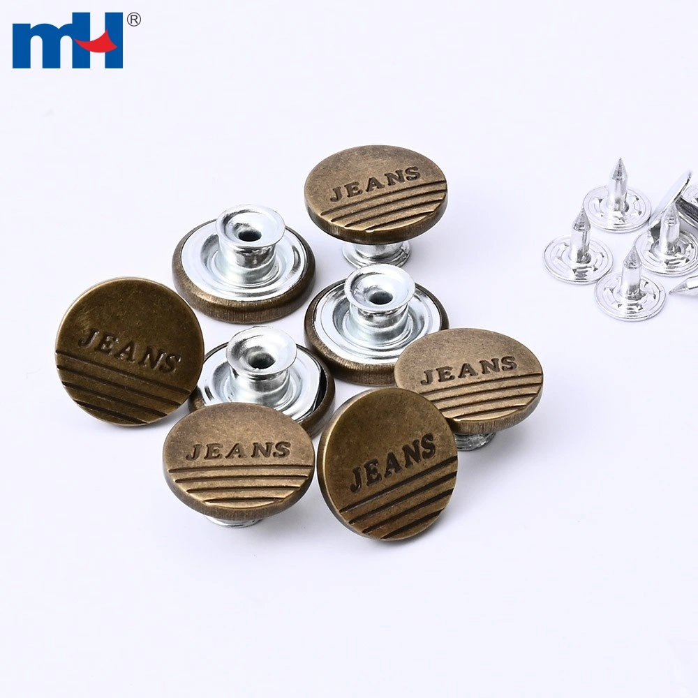MH Wholesale Supplier Zinc Alloy Sewing Jeans Button 20mm
