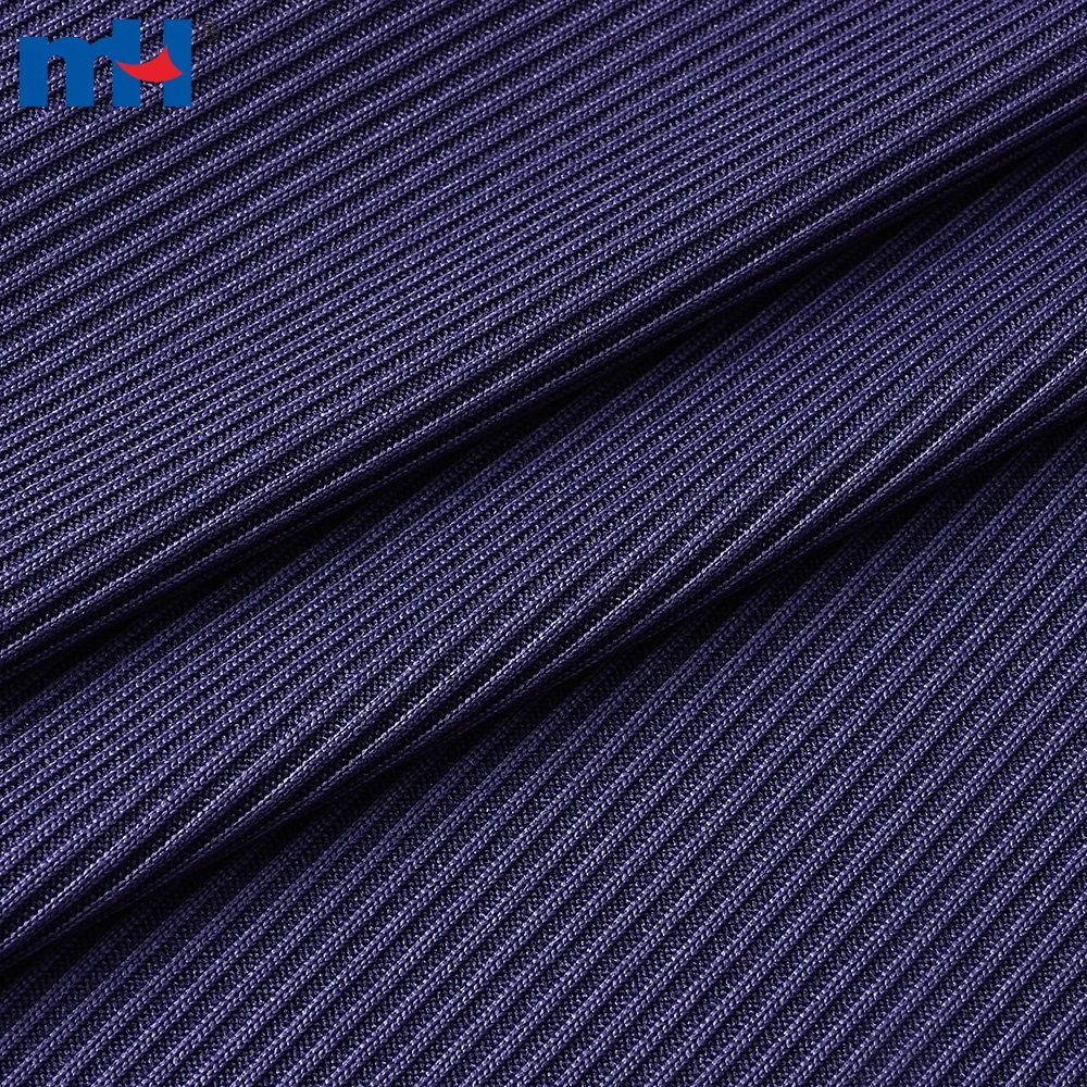 MH Custom 2x2 Polyester Stretch Rib Knit Fabric 220gsm