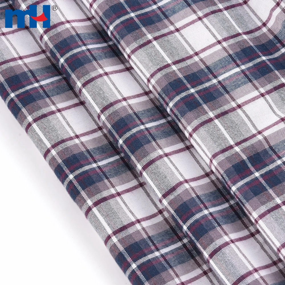 MH Manufacturer Polyester Checked Fabric for School Uniform