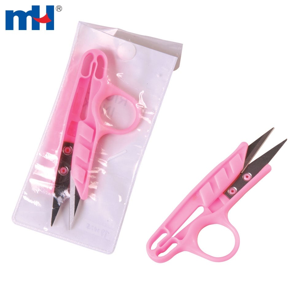 MH Wholesale Thread Scissor Clips with Finger Hole - Pink - 12.5cm