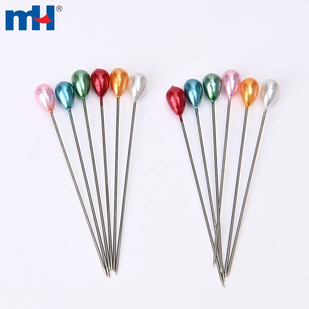 MH Wholesale 65mm Colored Pearl-Head Long Straight Sewing Pins 144PCS